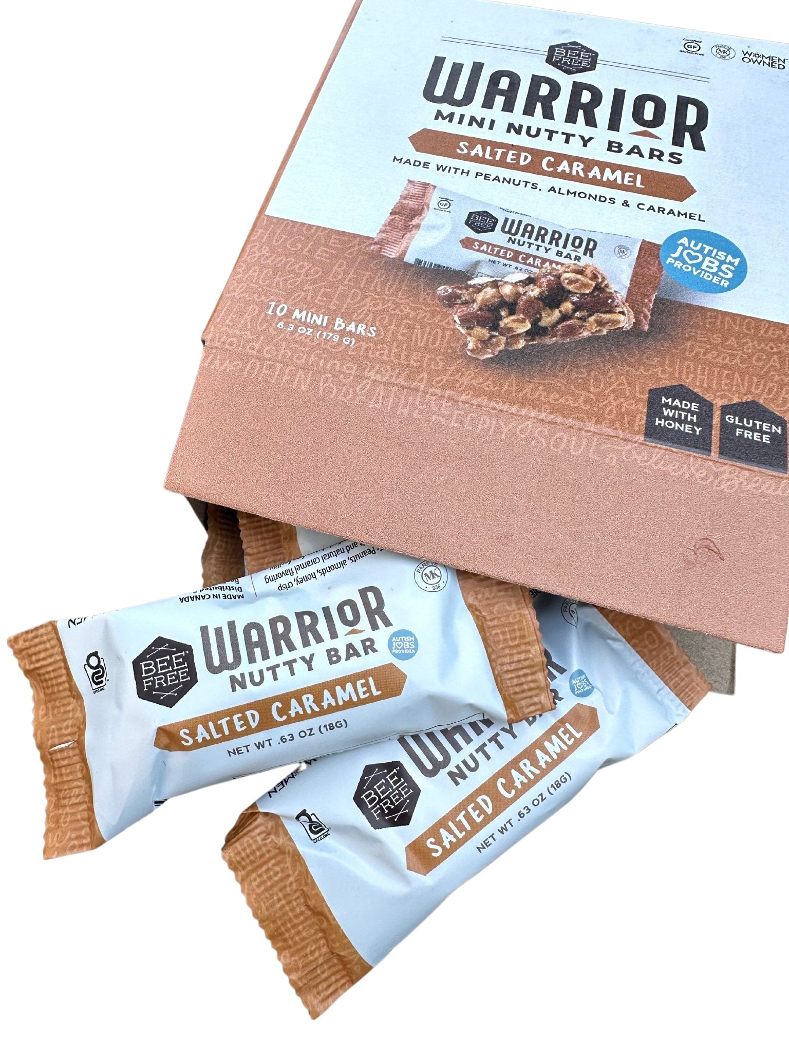 Mini Warrior Nutty Bar- Salted Caramel (pack of 10) – BeeFree Gluten-Free Bakery